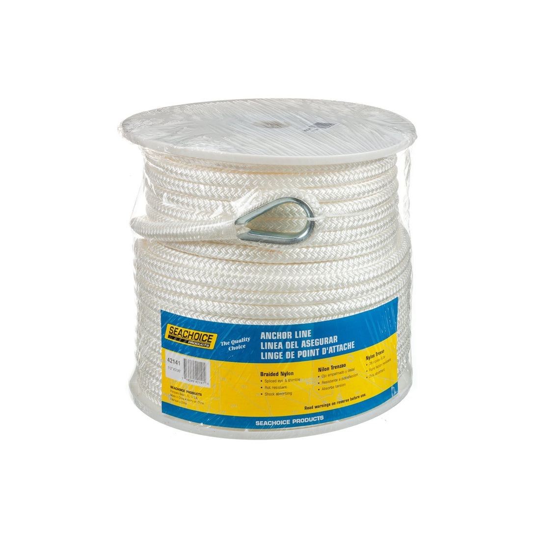 Seachoice 42141 - Double Braided Nylon Anchor Line – marina-golden-anchor
